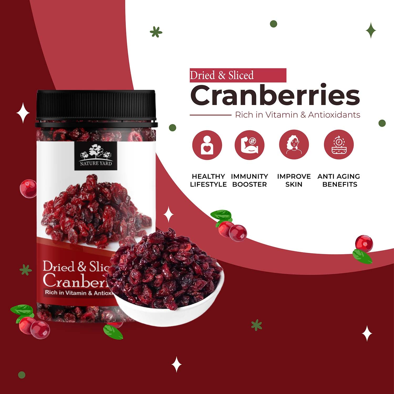 NATURE YARD Sliced Cranberry