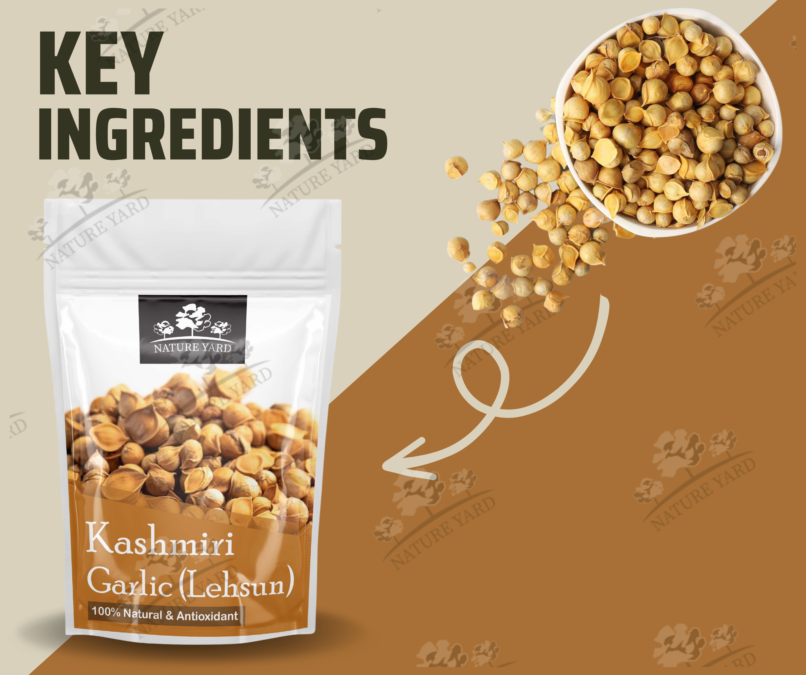 NATURE YARD Kashmiri/Himalayan Garlic | Organic for strong Immunity