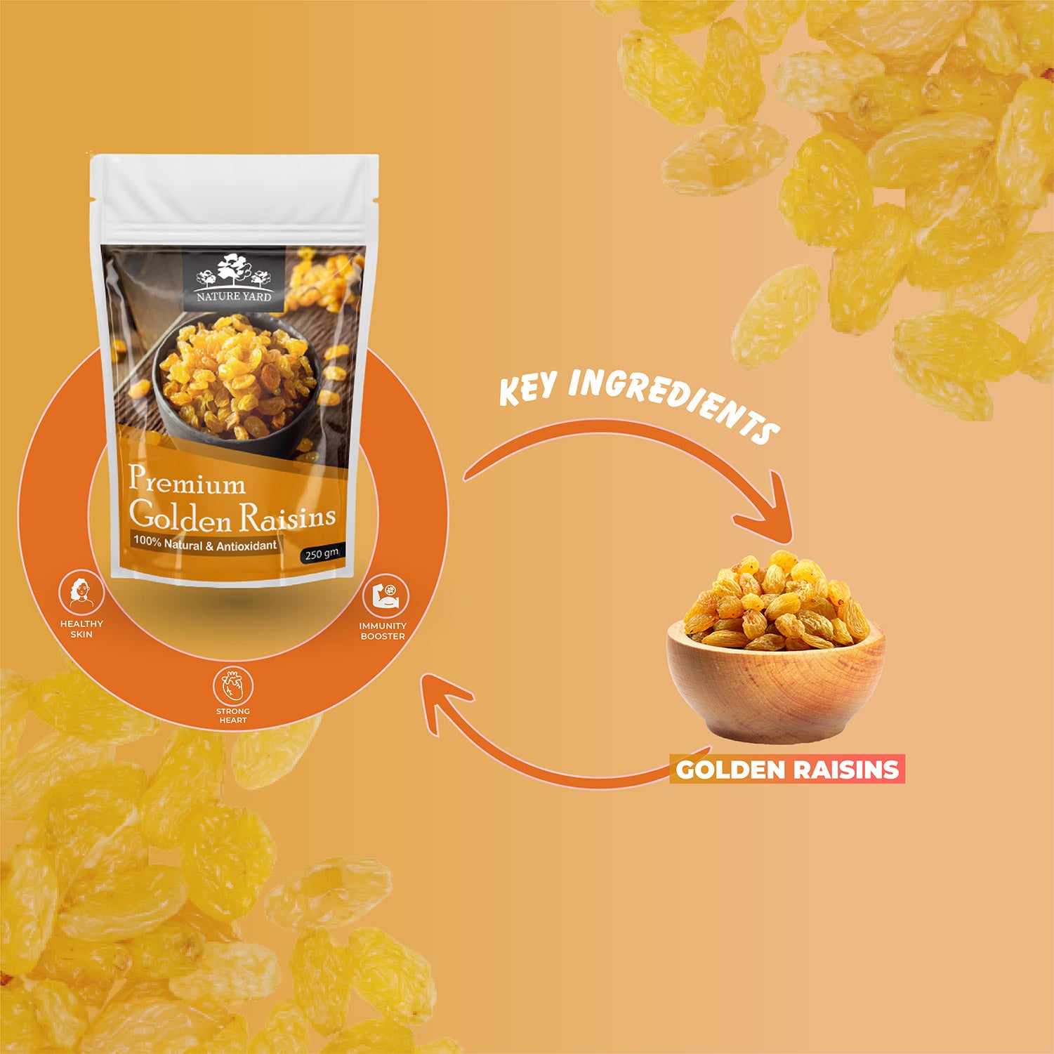 NATURE YARD Raisins / Kismis / Kishmish dry fruit